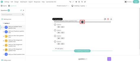 How To Add And Customize The Assessment Questions Learnworlds Help Center