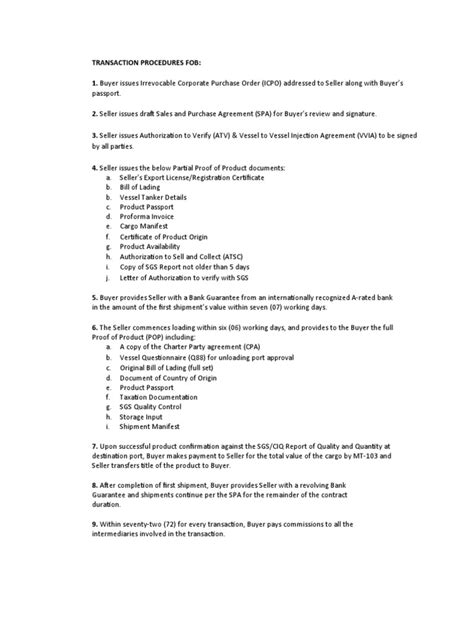 Transaction Procedures En590 Fob Drams Pdf