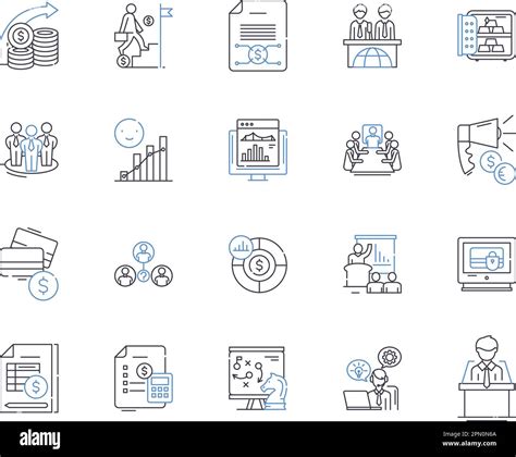 Financial Reporting And Auditing Outline Icons Collection Accounting