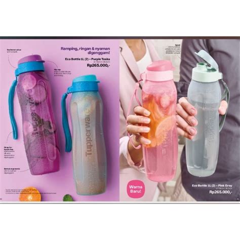 Eco Bottle 1l Drinking Bottle With Flip Cap 1 Liter Unit [ella Tuppy