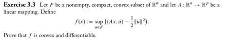 Solved Exercise 33 Let F Be A Nonempty Compact Convex