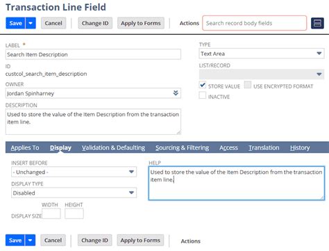 Source Transaction Item Sublist Field Into Netsuite Search