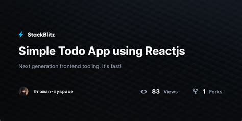 Simple Todo App Using Reactjs Stackblitz