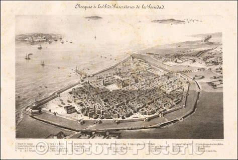 Historic Map Veracruz Tomada En Globoveracruz Taken In Globe 1860
