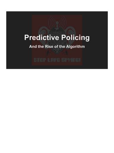 Predictive Policing Stop Lapd Spying Coalition Archive