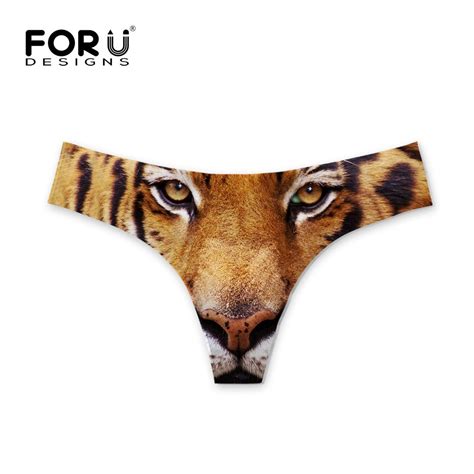 2021 Forudesigns 2017 Sexy Women G String Thongs Woman Panties 3d Tiger