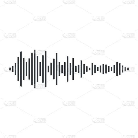 声波 矢量 图标 音乐 红色 符号 频率 概念 交流素材 花瓣网