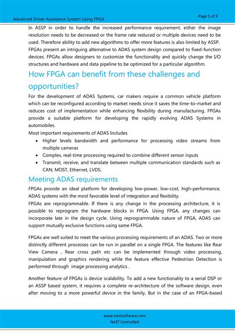 Advanced Driver Assistance System Using Fpga Pdf