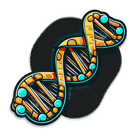 Dna Symbol Sticker Art By Cj Wolfensohn Vector Clipart Sticker Design