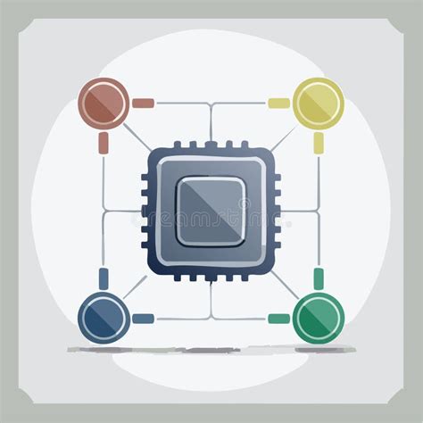 Centralized Processing And Data Network Stock Image Illustration Of