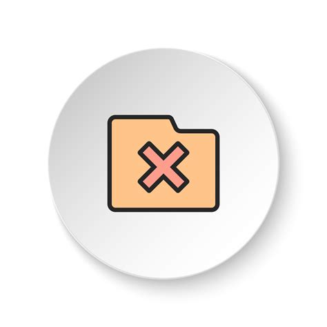 Round Button For Web Icon Delete Folder Button Banner Round Badge Interface For Application