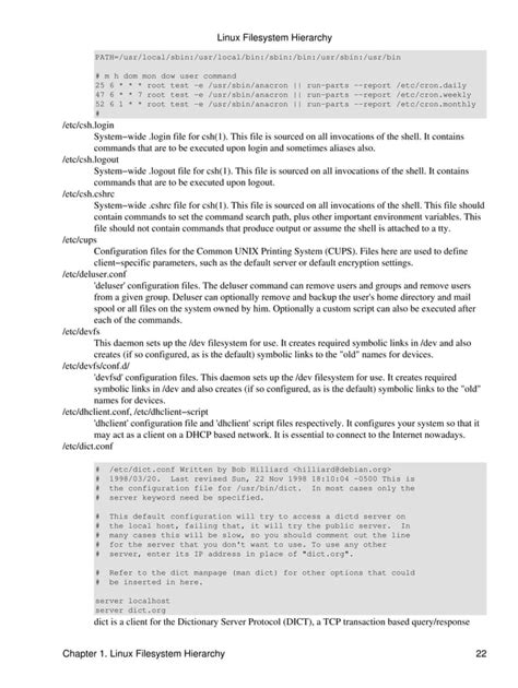 Linux Filesystem Hierarchy Pdf Operating Systems Computer Software And Applications