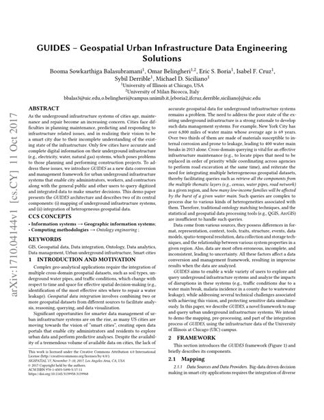 Pdf Guides Geospatial Urban Infrastructure Data Engineering Solutions