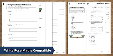 Solving Equations With Brackets Teacher Made Twinkl