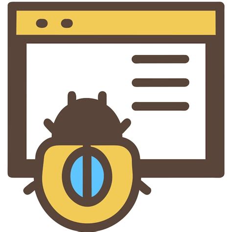 Premium Vector Bug Icon Broken Line