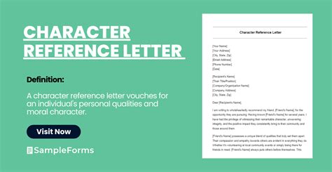 Character Reference Letter Format Pdf
