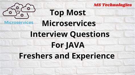 Microservices Interview Question And Answers Microservices Ms Technologies Youtube