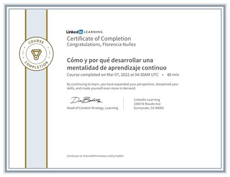 Florencia Nuñez On Linkedin Certificate Of Completion