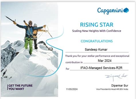 Sandeep Kumar On Linkedin Capgemini Risingstar