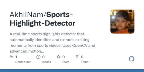 Github Akhilnam Sports Highlight Detector A Real Time Sports Highlights Detector That