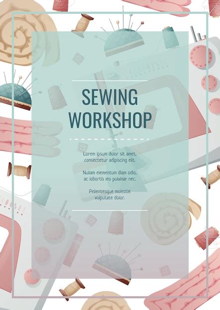 Sewing Class Flyer Vectors And Illustrations For Free Download Freepik