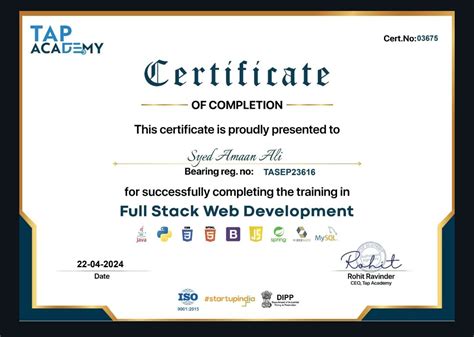 Completed Java Full Stack Development Course Syed Amaan Ali Posted On The Topic Linkedin