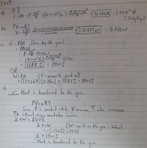 Temperature And KT AP Questions AP Physics B