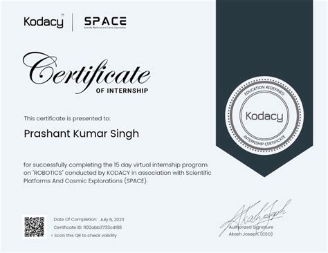 Prashant Kumar Singh On Linkedin Internship Sensors Space Robotics