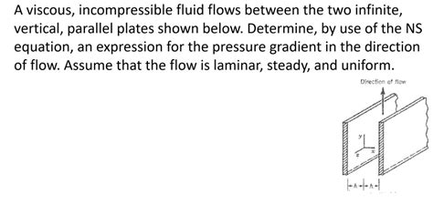 Solved A Viscous Incompressible Fluid Flows Between The Two