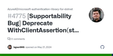 Supportability Bug Deprecate Withclientassertionstring As It Leads To Assertion Expiration
