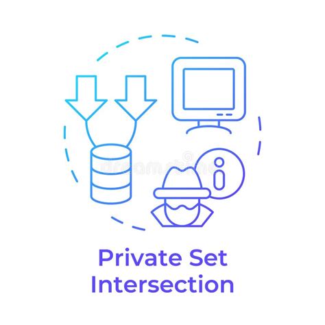 Private Set Intersection Blue Gradient Concept Icon Stock Illustration Illustration Of Graphic