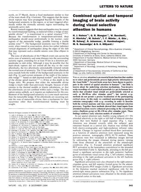 Pdf Combined Spatial And Temporal Imaging Of Brain Activity During