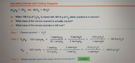[chemistry 11 Calculating Excess And Limiting Reagent] R Homeworkhelp