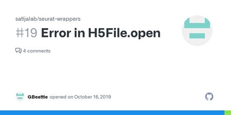 Error In H5File Open Issue 19 Satijalab Seurat Wrappers GitHub