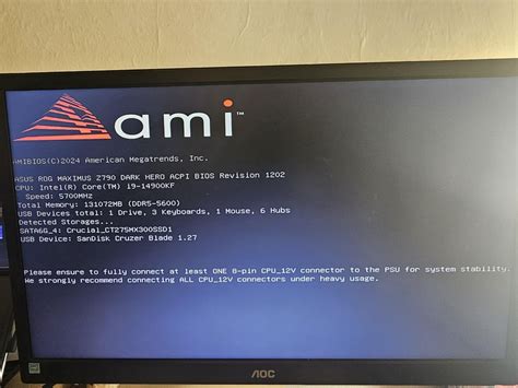 Asus Rog Maximus Z790 Dark Hero Motherboard Warning Message R Asus