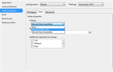 c xamarin realease build lower size stack overflow