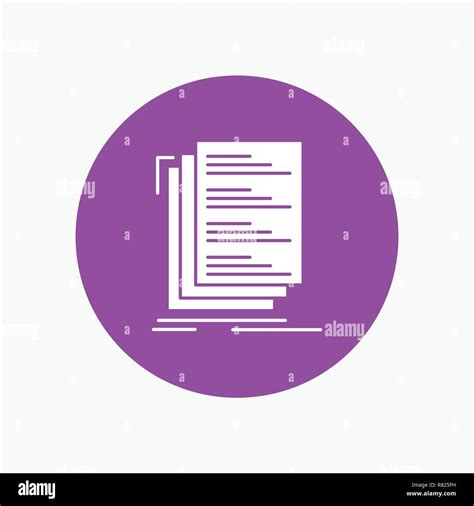 Code Coding Compile Files List White Glyph Icon In Circle Vector