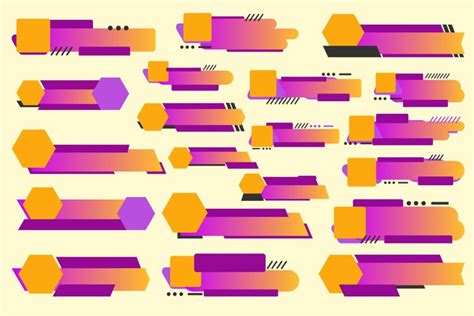 Set Of Gradient Shape