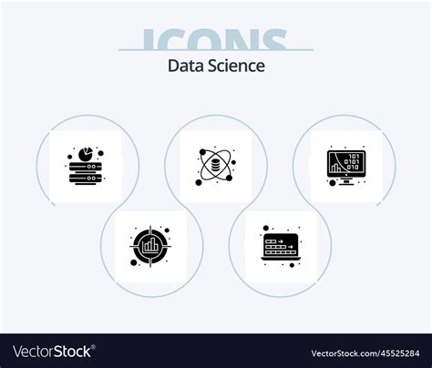 Data Science Glyph Icon Pack 5 Icon Design Vector Image