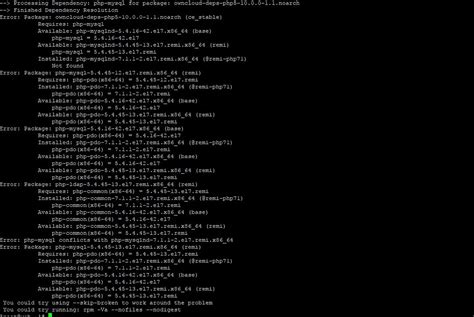 Help Me With Dependency Errors During Owncloud 10 Installation Server