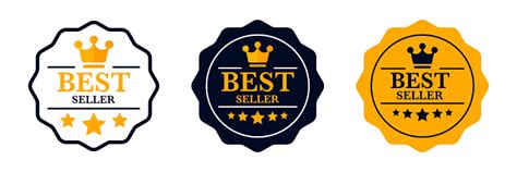 베스트셀러 배지 최선의 선택 최우수 수상 브랜드 왕관과 별이 있는 프리미엄 월계관 최고 제품 아이콘 로고 디자인 서식 파일입니다