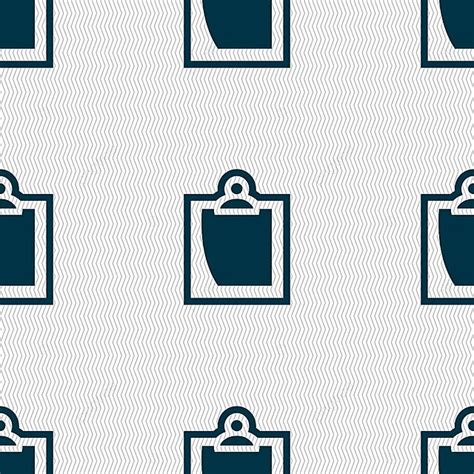 Geometric Textured Seamless Pattern Featuring A Sheet Of Paper Icon In Vector Format Vector