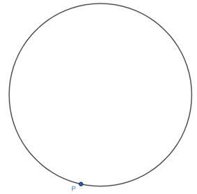 Draw A Circle Of Radius 4 8 Cm Take A Point P On It Without Using The Center Of The Circle