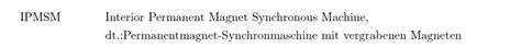 spacing linebreak in long abbreviation description tex latex