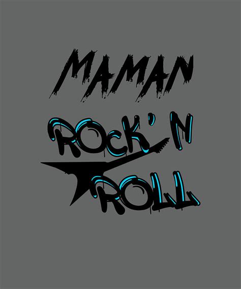 Mom Rockn Roll Rocker Guitar Humor T Relaxed Painting By Rogers Evie