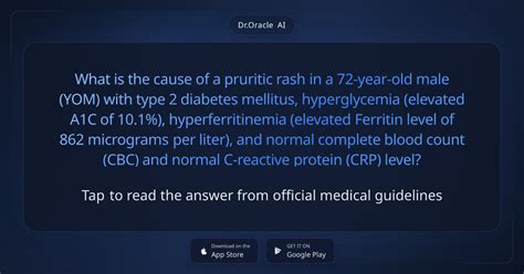 What Is The Cause Of A Pruritic Rash In A 72 Year Old Male Yom With