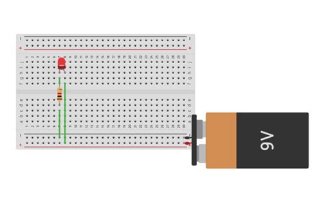 Circuit Design Glow 1 Led Tinkercad