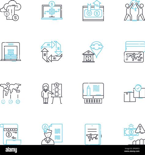 Business Operations Linear Icons Set Efficiency Optimization