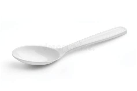 Plastic Spoon White Isolated Stock Illustration Illustration Of
