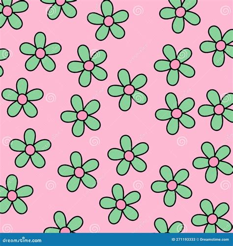 Cute Floral Textile Pattern And Wallpaper Pattern Seamless Abstract Background Stock